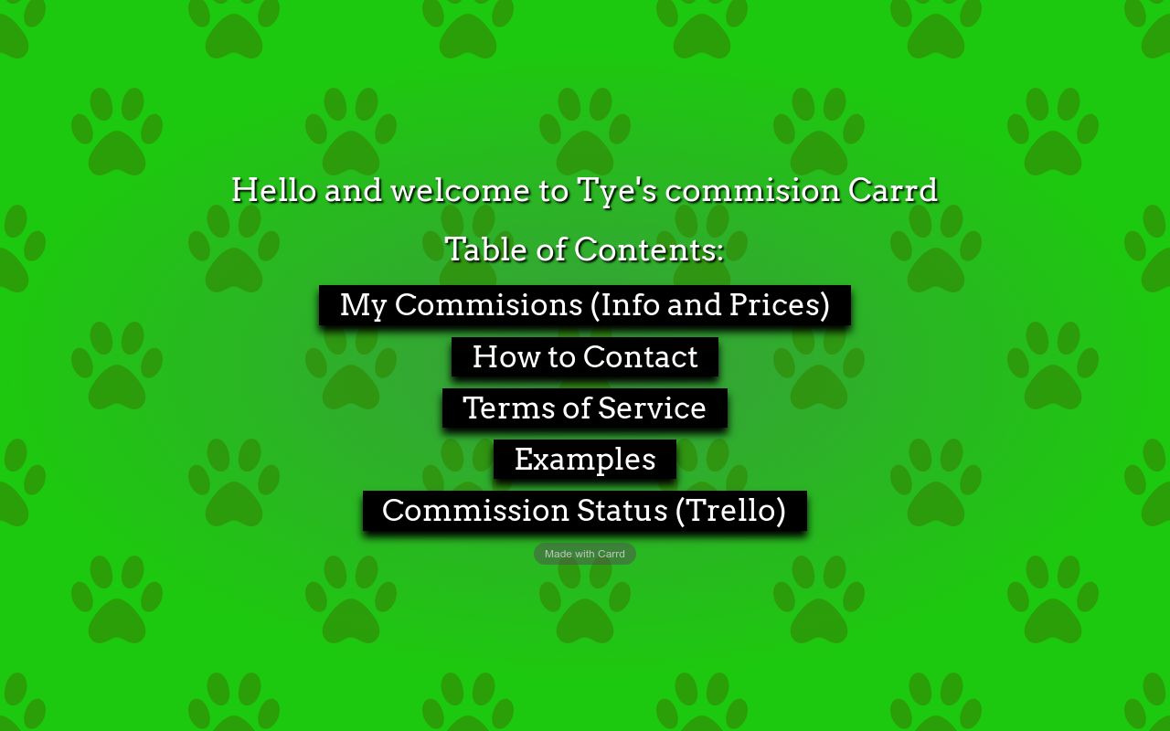Tye's Commission Info